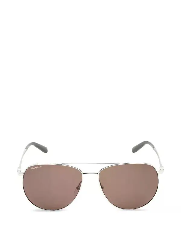 FERRAGAMO Pilot Frame Sunglasses - Silver