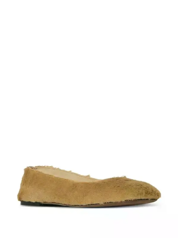 THE ROW Furry Ballerina Flats