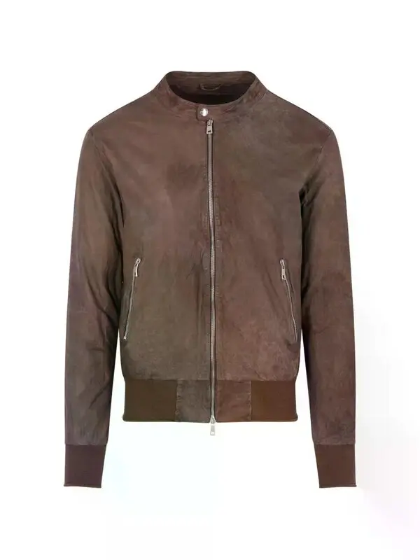 GIORGIO BRATO Zip Lamb Leather Jacket