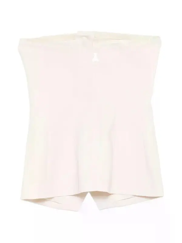 Patrizia Pepe Button Strapless Top