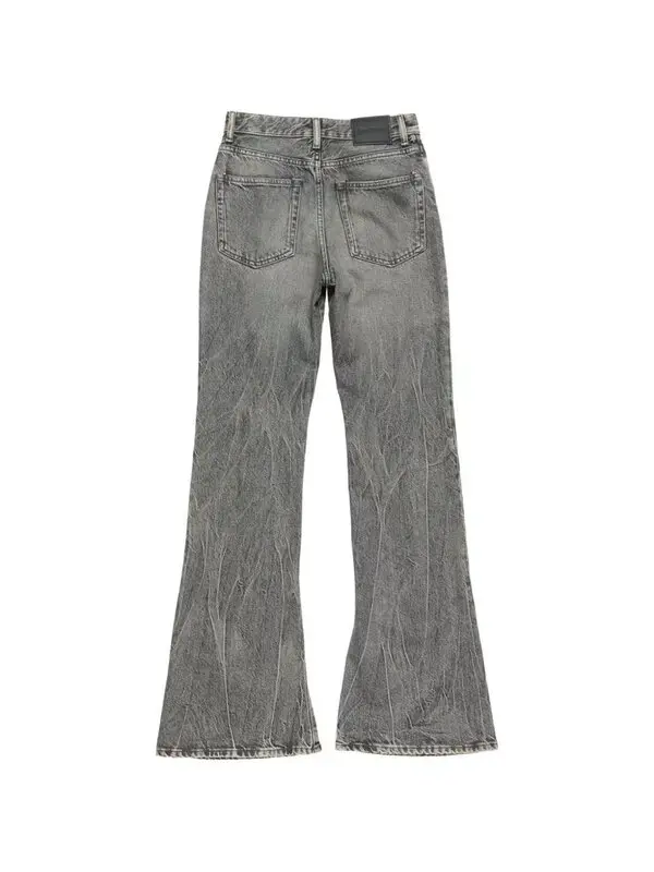 Acne Studios Flared Jeans With Leather Patch