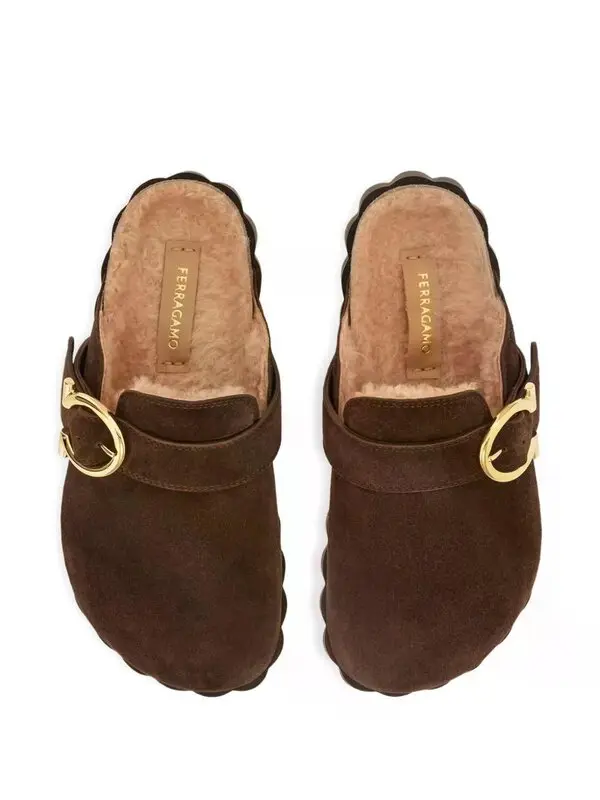 FERRAGAMO Gancini Buckle Clogs