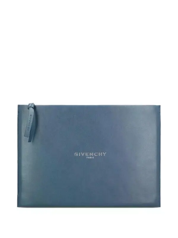 Givenchy Large Antigona Logo Clutch - Blue