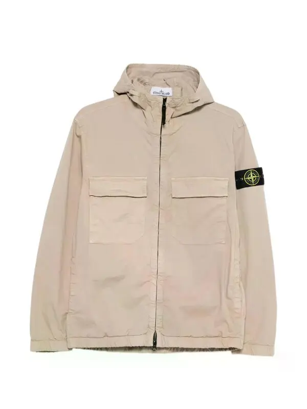 Stone Island Cotton Hooded Jacket - Neutrals