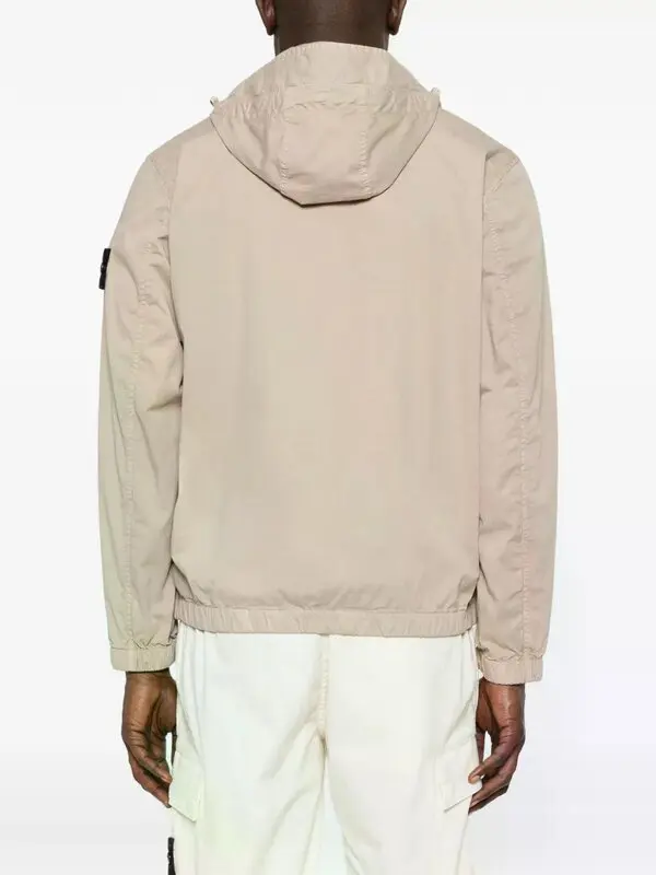 Stone Island Cotton Hooded Jacket - Neutrals