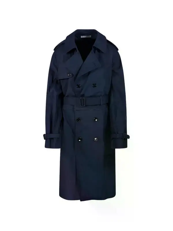 E.L.V. DENIM Belted Double-breasted Trench Coat