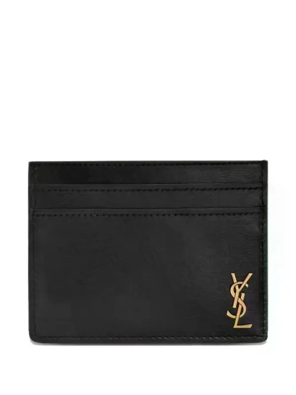 Saint Laurent Logo-plaque Cardholder - Black