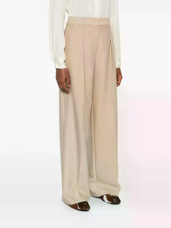 FORTE_FORTE Pleated Wide-leg Trousers