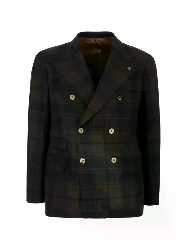 GABRIELE PASINI Check-pattern Double-breasted Jacket