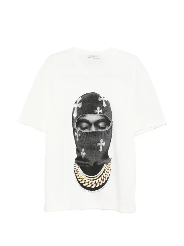 IH NOM UH NIT Mask Crosses-print T-shirt - White