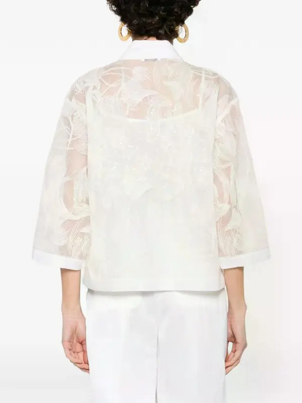 Peserico Button-up Shirt With Sequin Embellishments