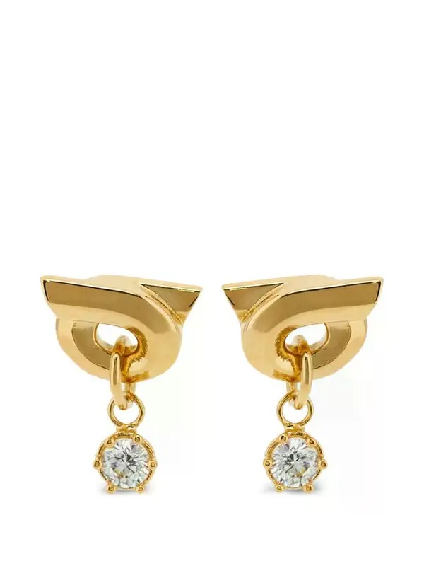 FERRAGAMO Gancini Charm Earrings - Gold