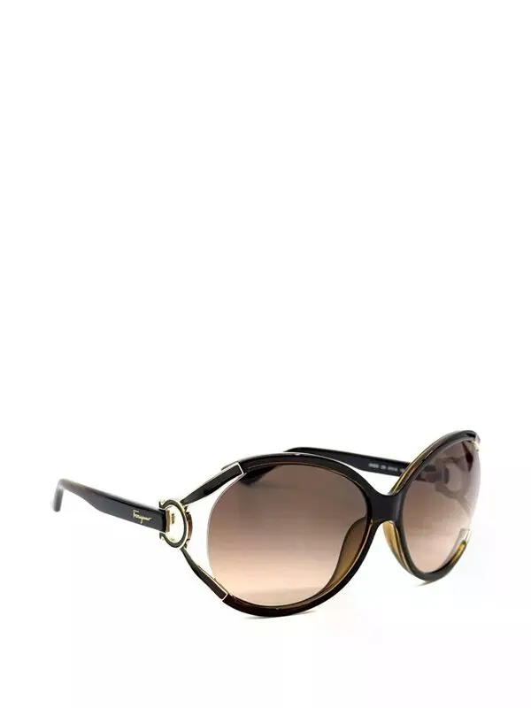 FERRAGAMO Oval-frame Sunglasses