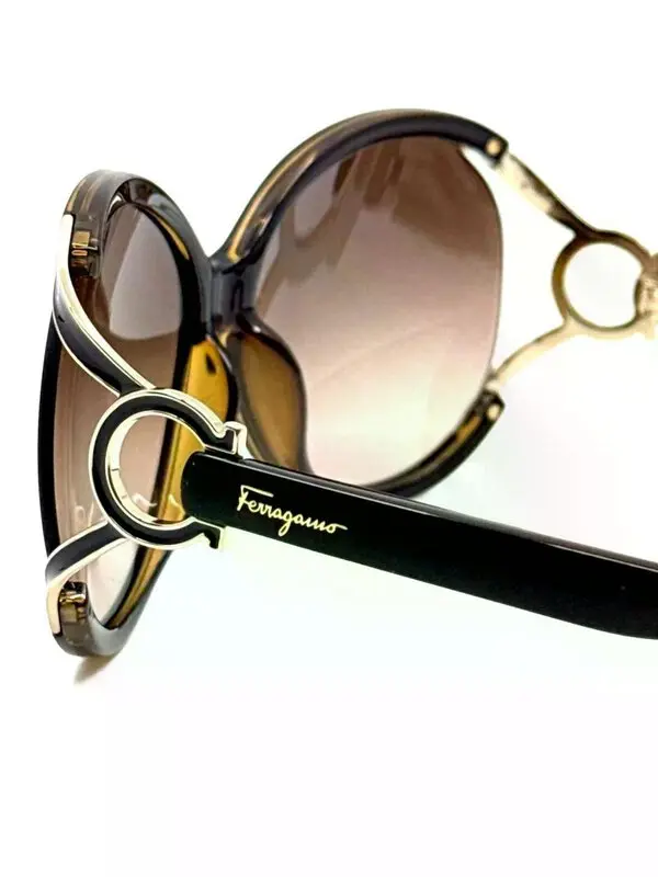 FERRAGAMO Oval-frame Sunglasses