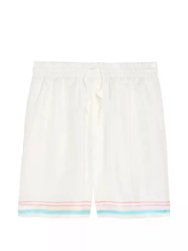 Casablanca Striped Drawstring Shorts