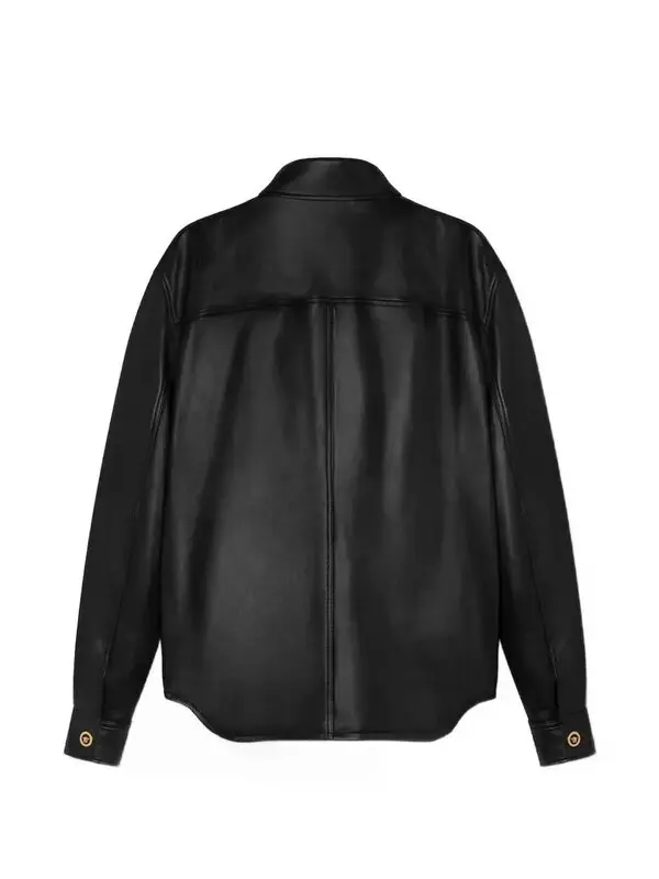 Versace Leather Shirt Jacket