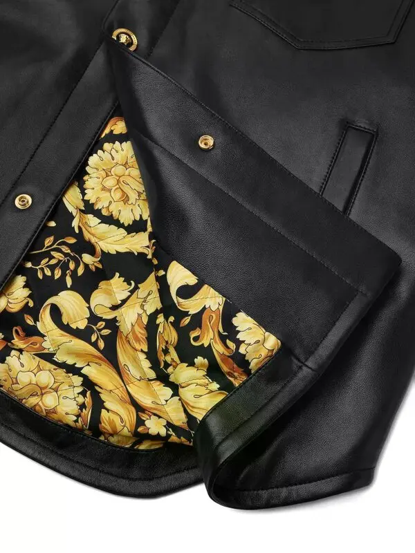 Versace Leather Shirt Jacket