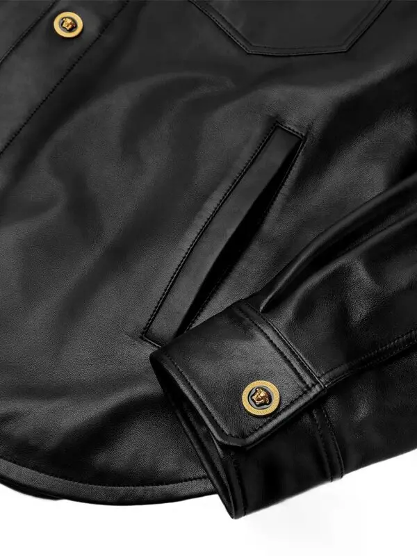 Versace Leather Shirt Jacket