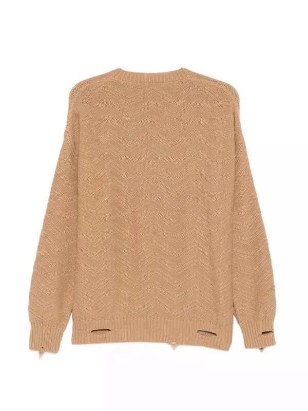 LANEUS Zigzag Knit Sweater