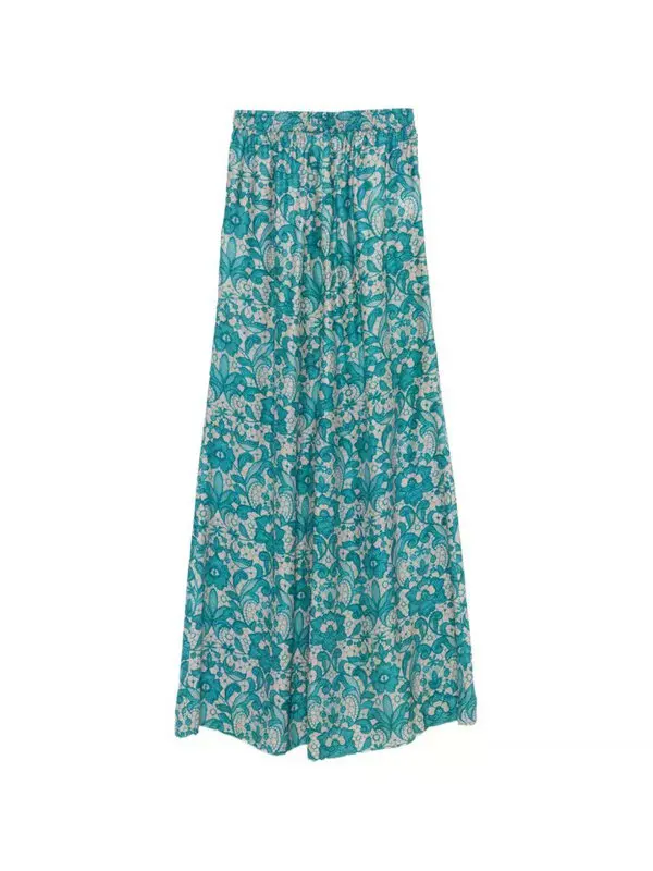 GIANLUCA CAPANNOLO Antonia Floral Palazzo Pants - Blue
