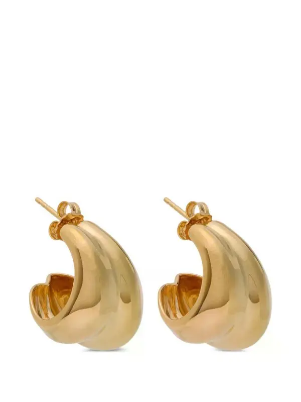 Nina Ricci Curved Earrings - Gold
