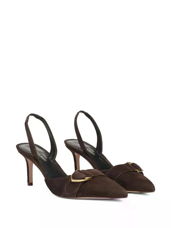 Veronica Beard Buckle-strap Pointed Toe Pumps