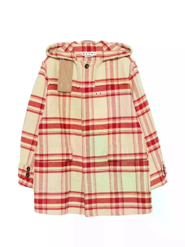 Marni Hooded Check Coat
