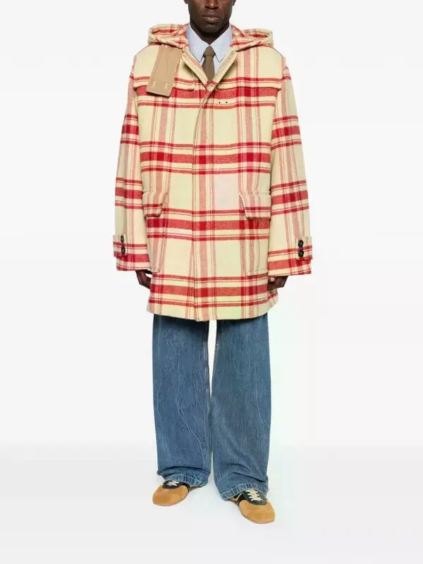 Marni Hooded Check Coat