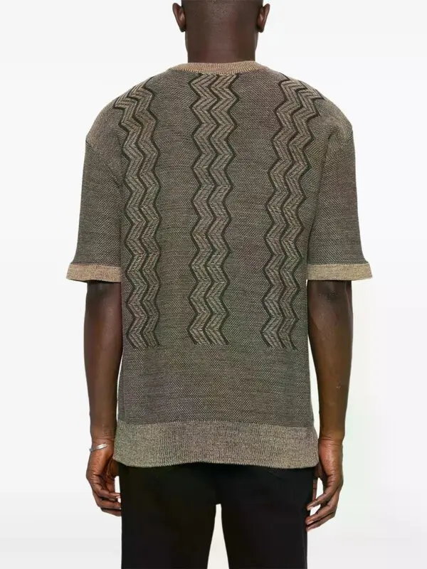 Issey Miyake Zigzag Cotton Knit