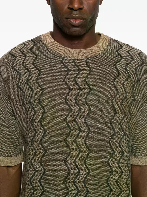 Issey Miyake Zigzag Cotton Knit