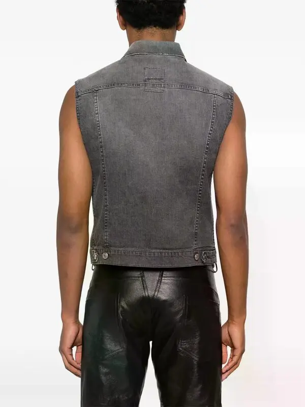Helmut Lang 1990s Distressed Denim Vest