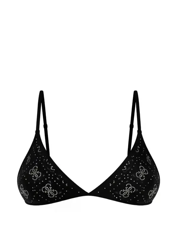 Guess Embellished Triangle Bra - Black