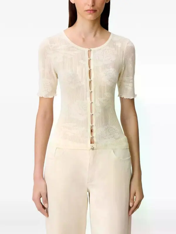 Claudie Pierlot Floral Knit Cardigan
