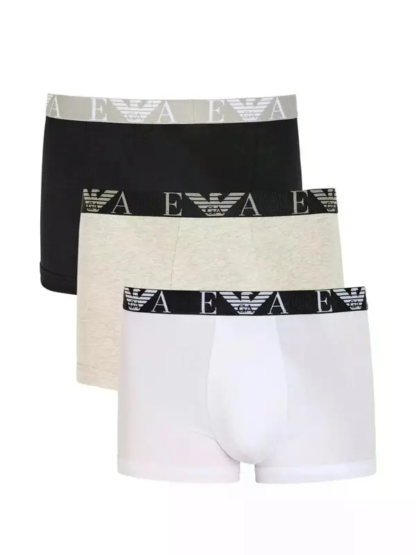 Emporio Armani Logo-waistband Boxers - White