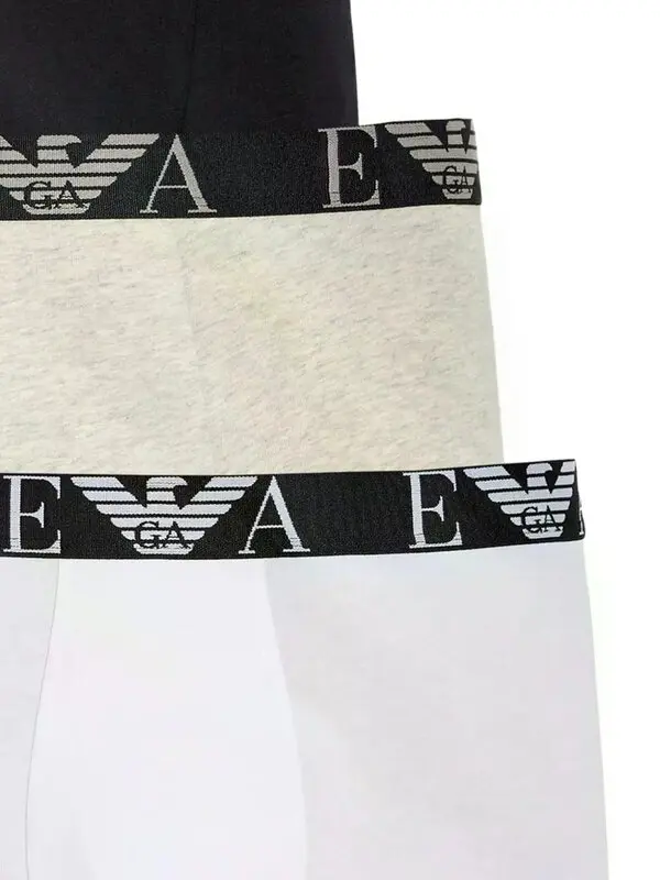 Emporio Armani Monogram-logo Briefs - White