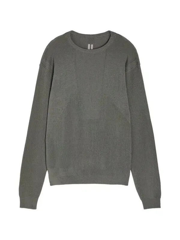 Rick Owens Crew Neck Ribbed Sweater