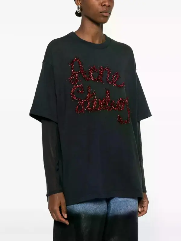 Acne Studios Layered Logo T-shirt
