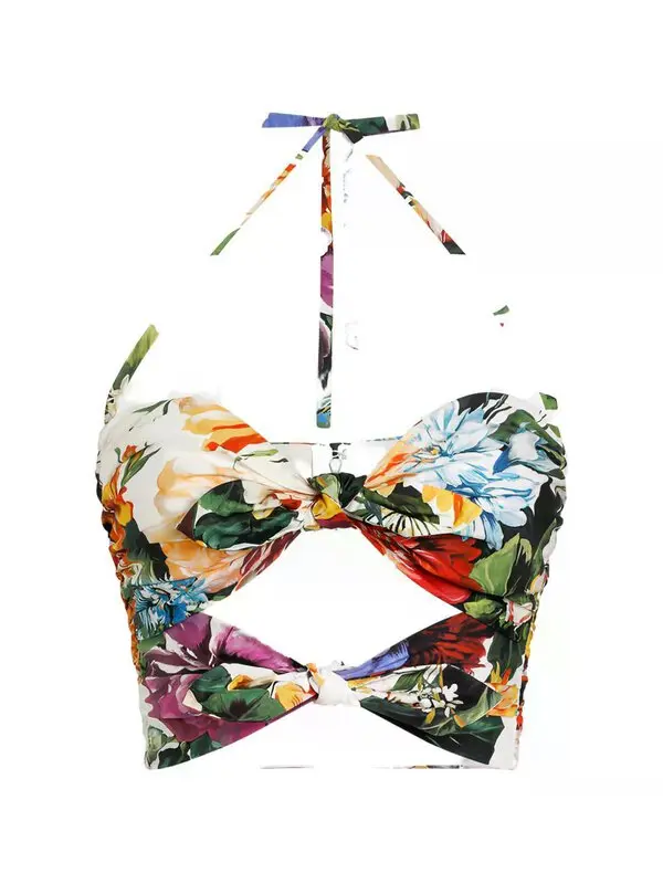 Dolce & Gabbana Bouquet-print Twill Shirt - White