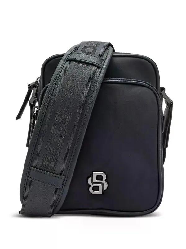 BOSS Messenger Bag With Logo Strap - Black