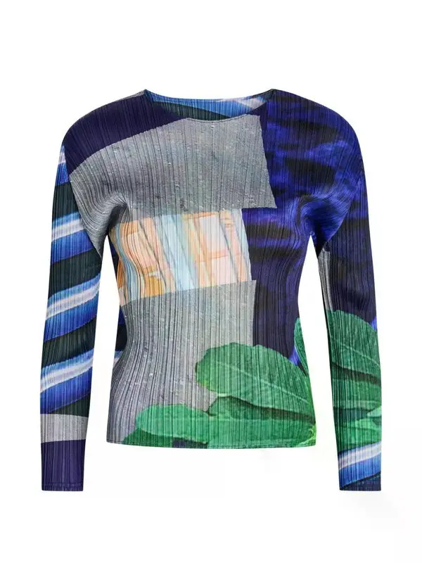 Issey Miyake Long-sleeve Printed Top