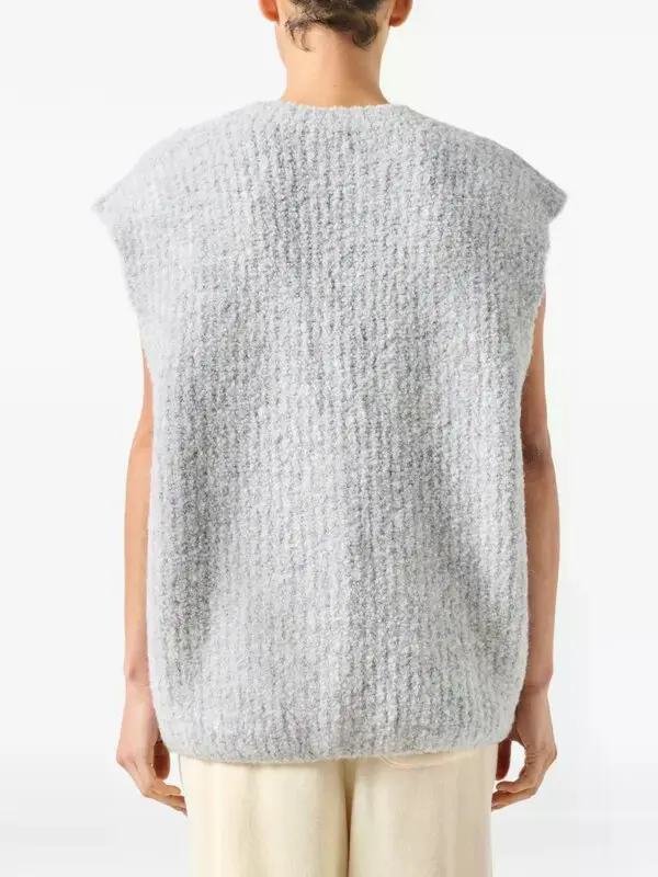 American Vintage Sleeveless Cardigan - Grey