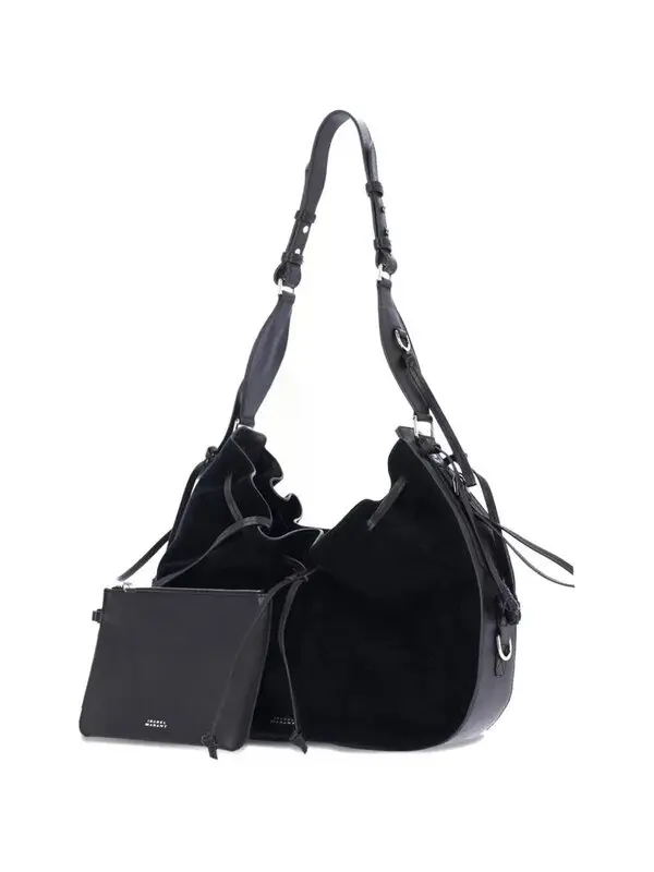 Isabel Marant Étoile Bolton Hobo Drawstring Shoulder Bag - Black