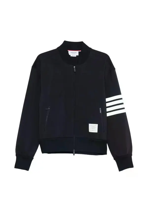 Thom Browne Reflective 4-bar Bomber Jacket - Blue