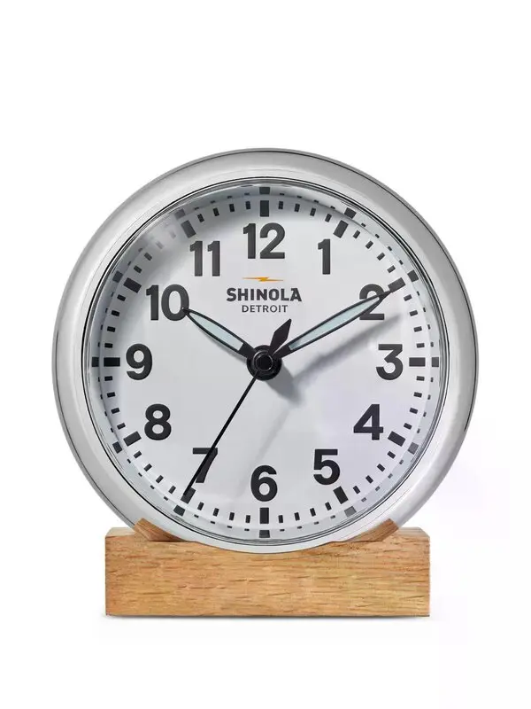 Shinola 6 Runwell Desk Clock - White