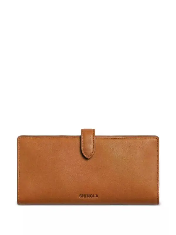 Shinola Continental Snap Leather Wallet - Neutrals