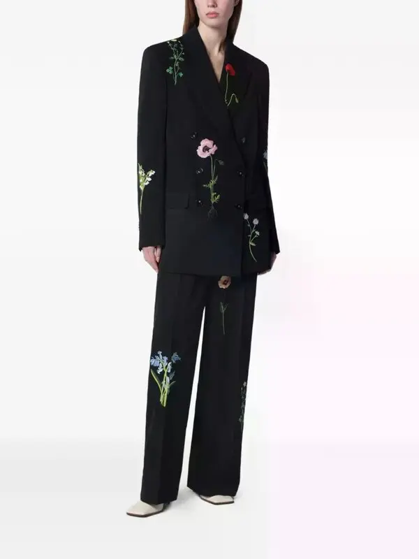 Stella McCartney Floral Embroidered Trousers