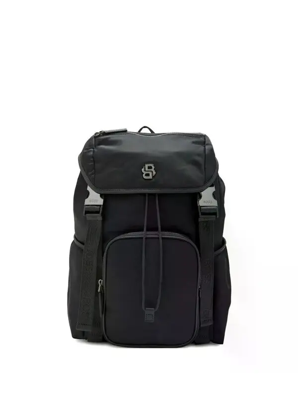 BOSS Logo Plaque Backpack - Black