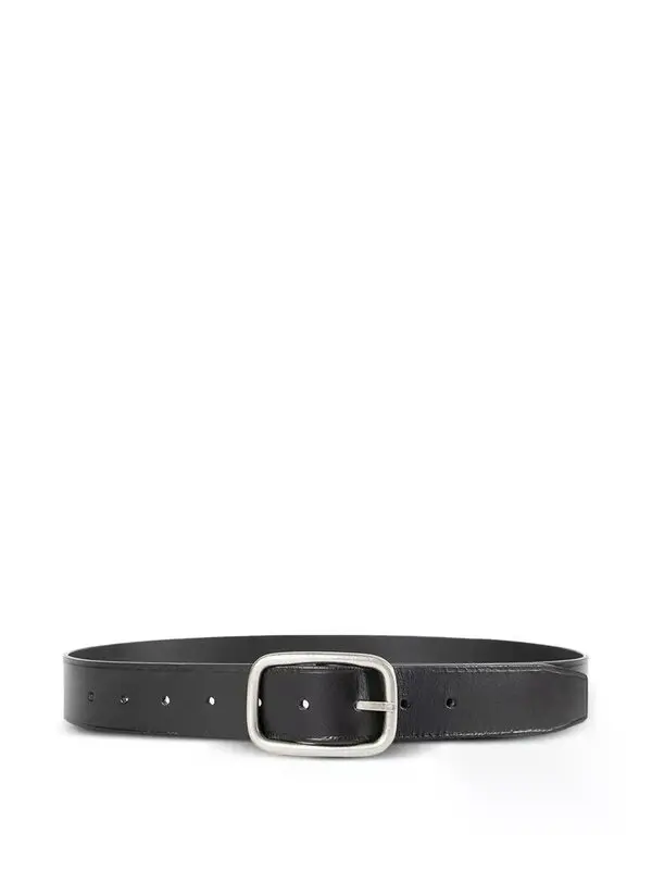 ANN DEMEULEMEESTER Oval Buckle Belt - Black