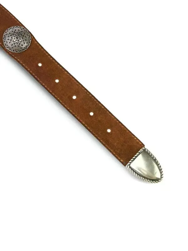 FORTELA Candis Buckle Appliquéd Belt - Brown