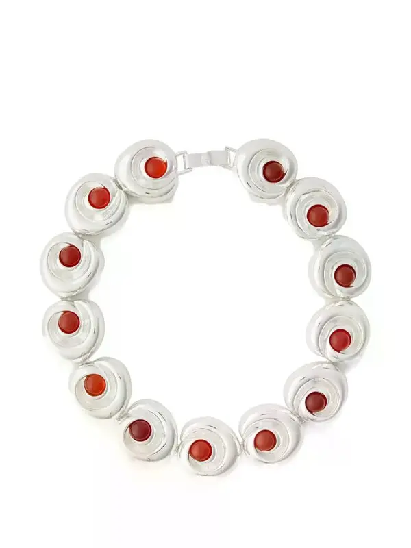 JULIETTA Round-embellished Necklace - Silver